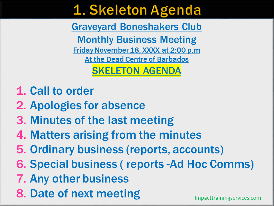 How to Use The Meeting Agenda to Your Advantage